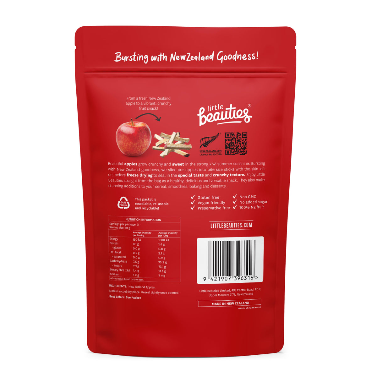 Crunchy Apple Sticks - 20g – Little Beauties Fruit